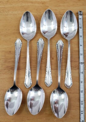 6 VINTAGE - ANTIQUE ALPAKA 90/ALPACCA GERMANY SILVERPLATED TABLE ...