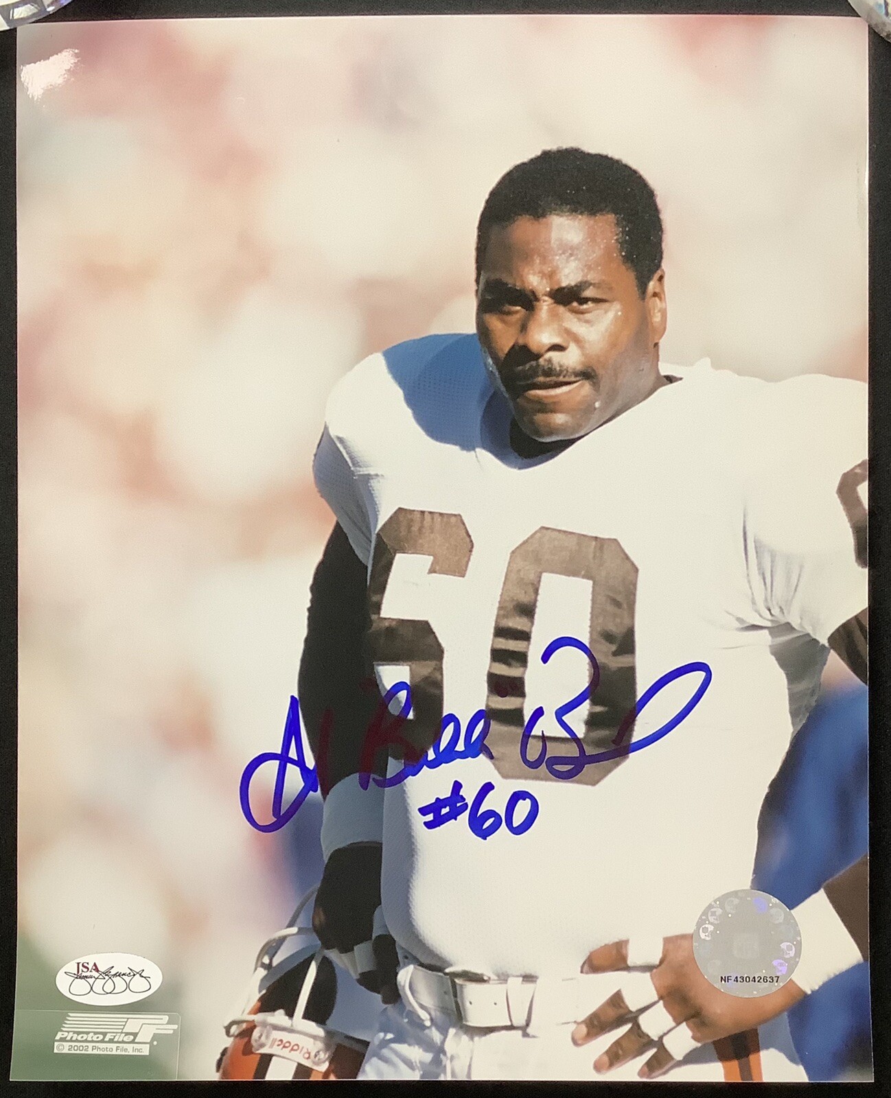 Al Bubba Baker Signed Photo 8x10 Football Autograph Browns #60 Inscrip ...