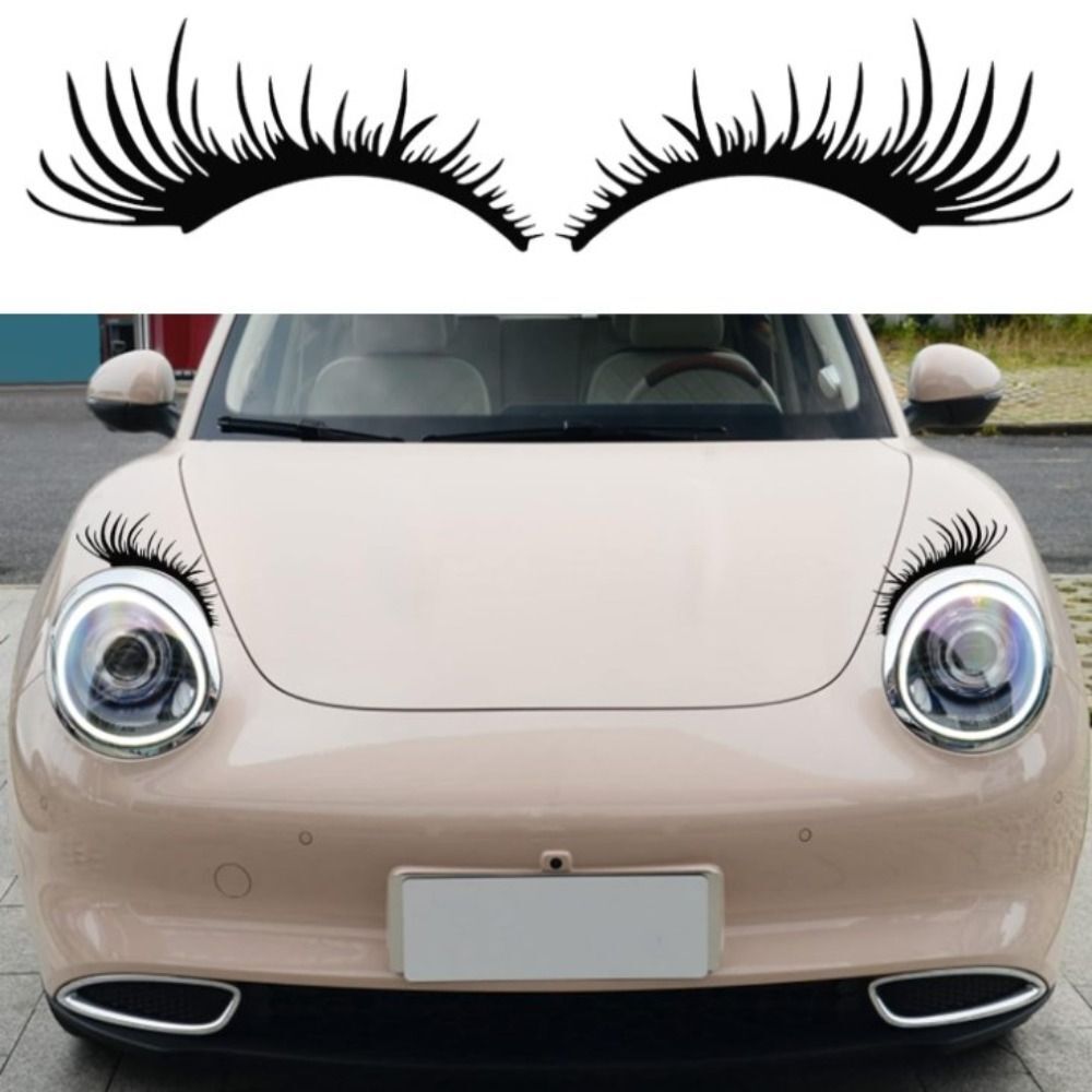 2 Pairs/4 Pcs Eyelash Shape Car Headlight Eyelashes Stickers ...