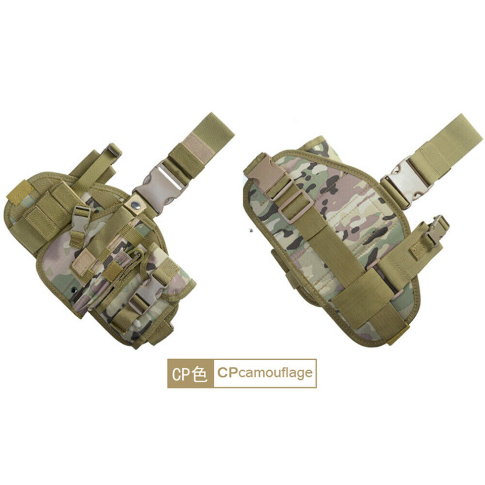 Tactical Molle Drop Leg Adjustable Pistol Holster Thigh Gun Hunting ...