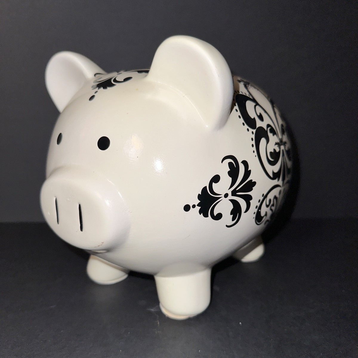 Target Piggy Banks Vintage 2010 Christmas White Red Peppermint Piggy