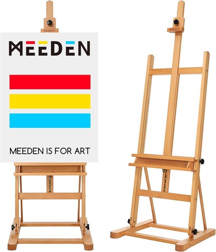 MEEDEN Studio H-Frame Easel with Storage Tray, Solid Basic Easel ...