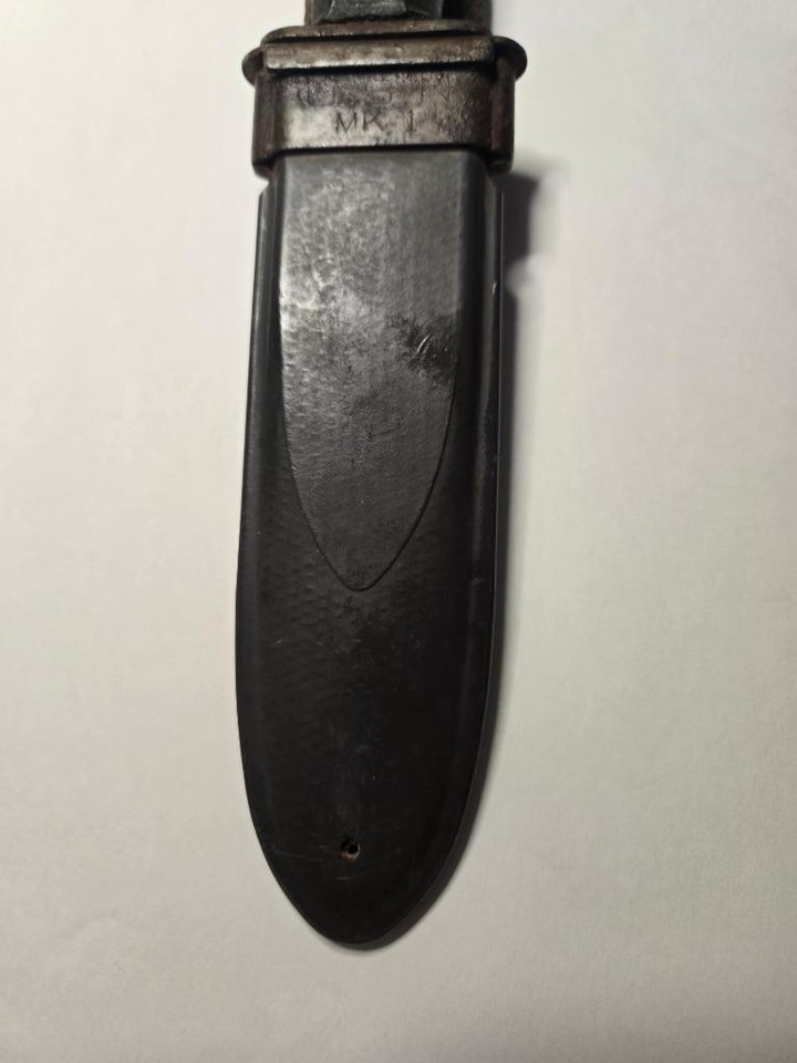 RARE EARLY US NAVY CAMILLUS NY MARK 1 COMBAT KNIFE W/ ORIGINAL USN ...