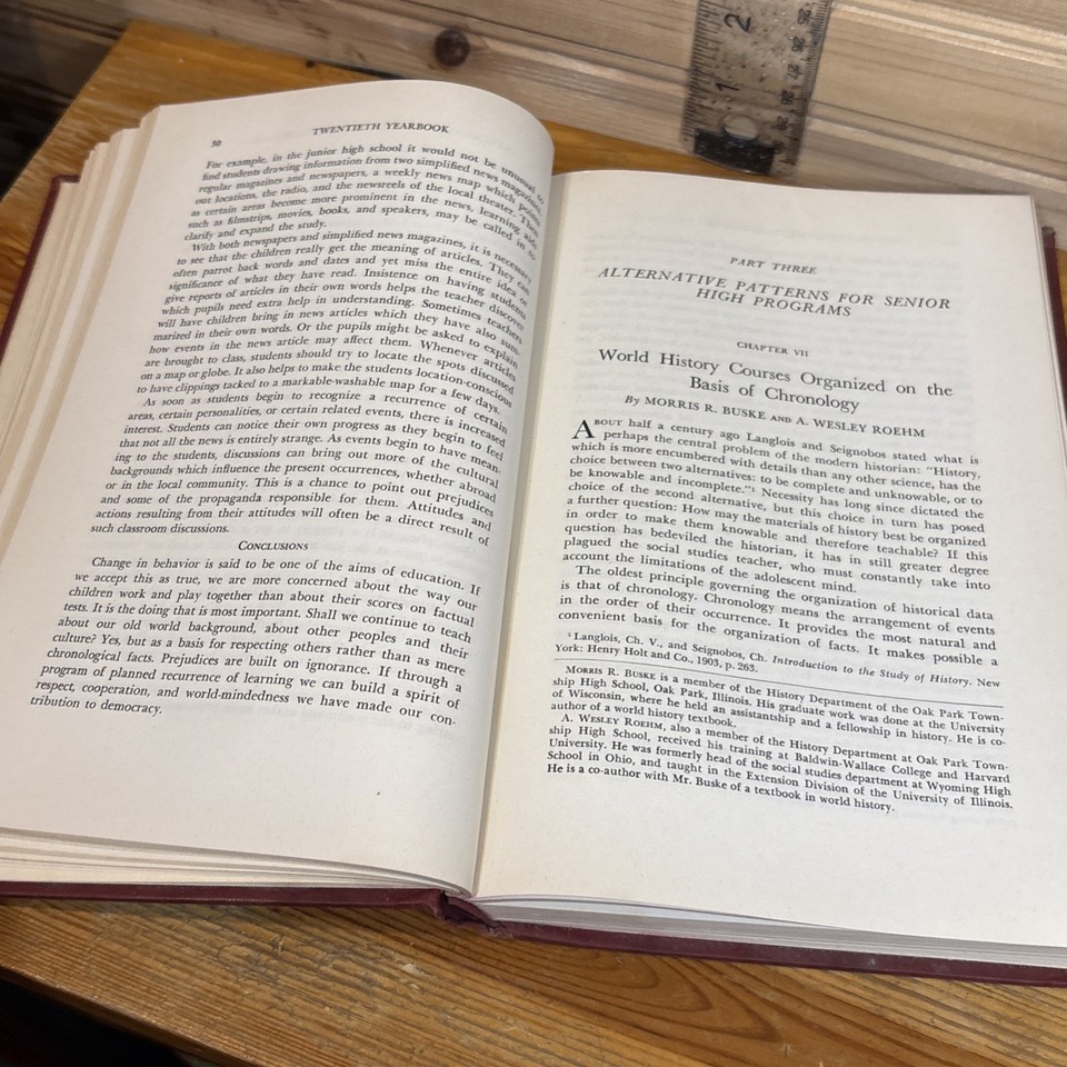 IMPROVING THE TEACHING OF WORLD HISTORY Edith West 1949 HB 1st Edition ...