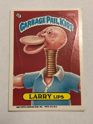 1986 Topps Garbage Pail Kids Sticker Larry Lips 157a Near Mint | eBay