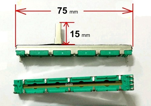 2-Pack BEHRINGER MIXER (DUAL) D10K D103 LOG AUDIO TAPER FADER / SLIDER ...