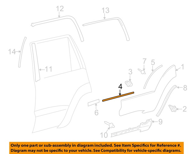 7579335030B0 Genuine Toyota Pad Front Door Outside Moulding Upper for ...