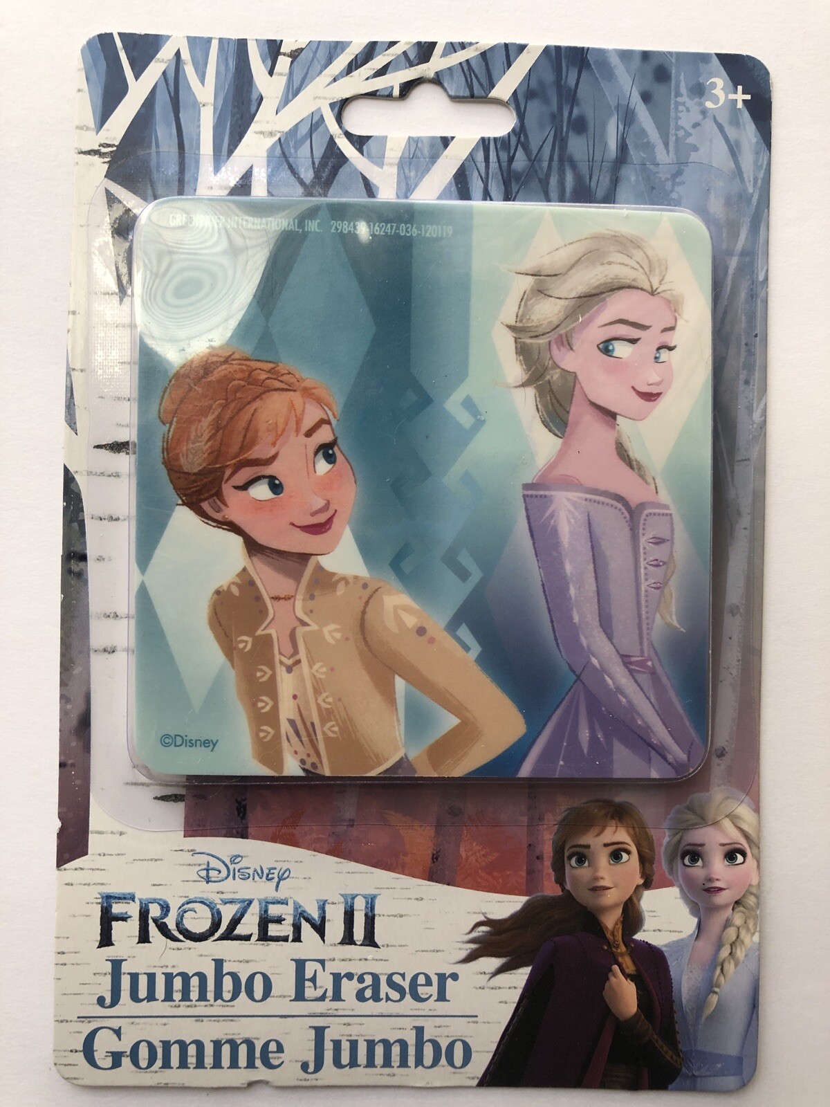 FROZEN II Big 3.5” Square Jumbo Eraser Anna & Elsa Disney NEW | eBay