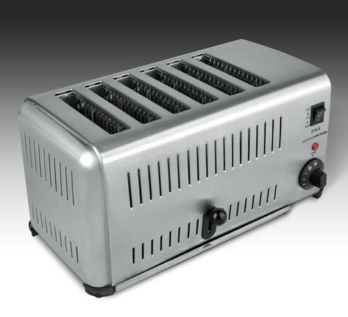 220V Stainless Steel Commercial Portable Electric 6-slice Bread Toaster ...
