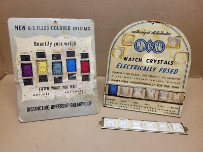 Vintage Jewelers Store Display Sign PermOSeal & GS Flexo Colored Watch ...