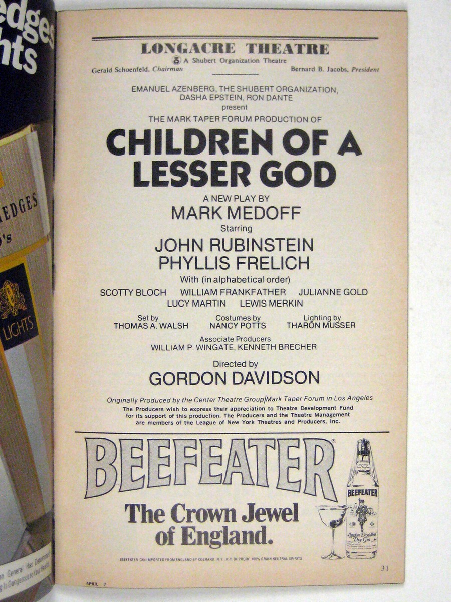 Children Of A Lesser God Phyllis Frelich