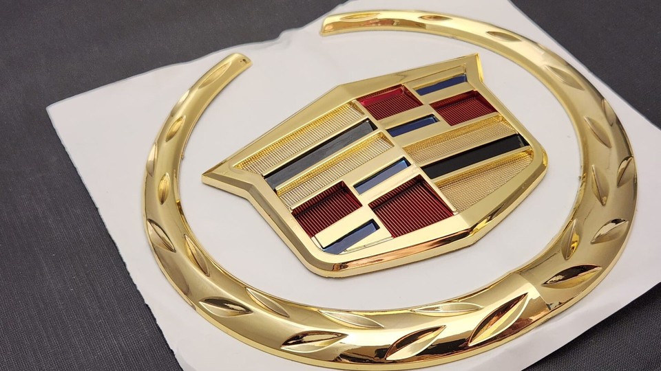 Cadillac Escalade, ATS, CTS, DTS, SRX, STS Rear Trunk Emblem - Gold ...