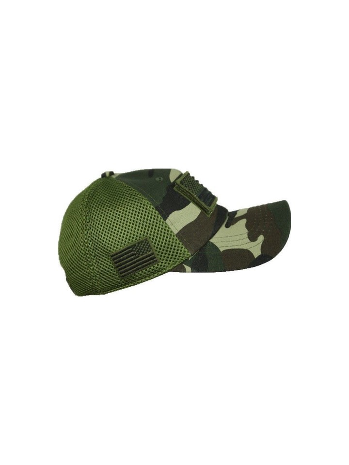 USA American US Flag Patch Cap Mesh Trucker Tactical Operator Army ...