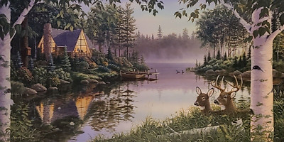 Paradise Bay Signed Limited Edition Print by Mark Daehlin - Deer ...