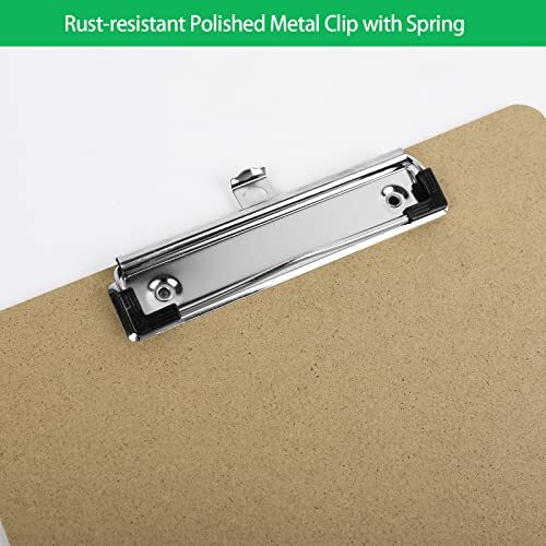 16 Pack Hardboard Clip Boards 9x12.5 Inch Low Profile Clip Paper File ...