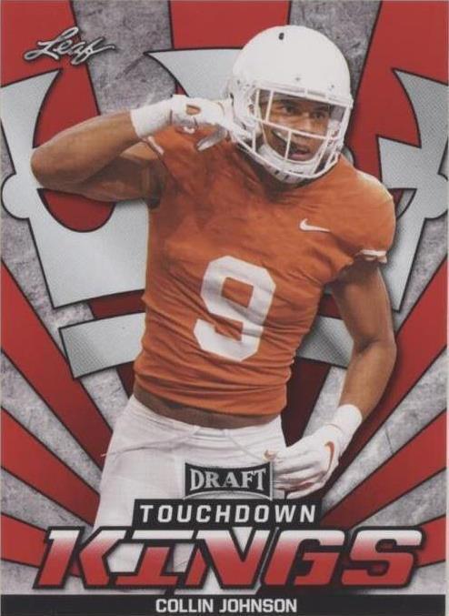 2020 Leaf Draft - Touchdown Kings Collin Johnson #77 Red (RC) for sale ...