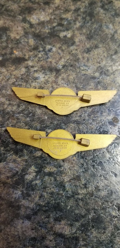 Lot of 2 Piedmont Airlines Junior Pilot Wings Stoffel Seals (Lot 108 ...