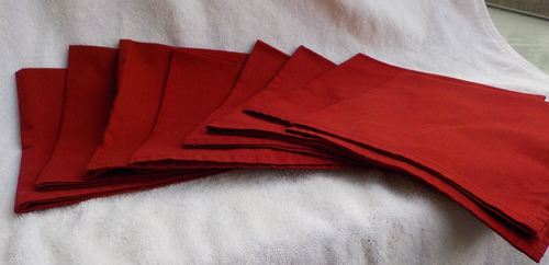 set of 8 dark red cloth napkins 17" x 17" by Mainstay | eBay
