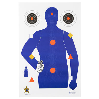 Action Target SSO-99 Sheriff's B21E Target w/Vital Anatomy 23"x35" 100 ...