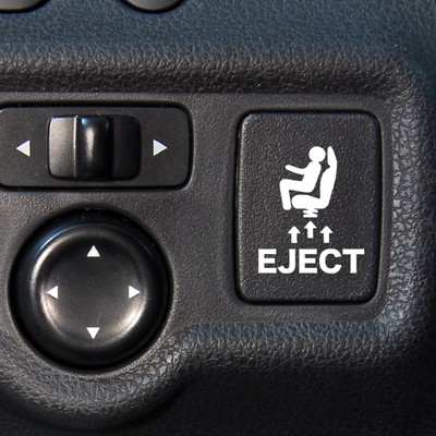Eject Seat Decal For Blank Car And Truck Buttons (2 pack) | eBay