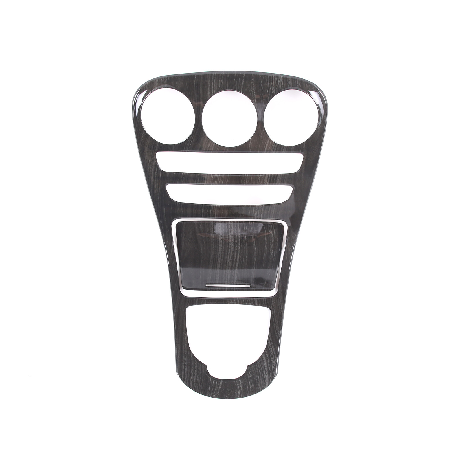 Black Wood Pattern Center Console Trim Cover Fits Mercedes C Class W205 ...