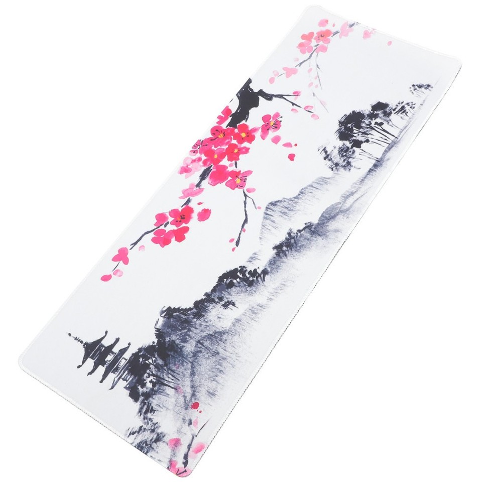 Large Gaming Mouse Pad Cherry Blossom Cute Pattern Mousepad Desk Mat ...