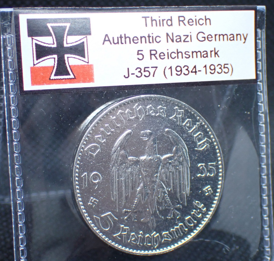 Nazi Germany Silver *1935-J* Potsdam Church Coin 5 Reichsmark Third ...