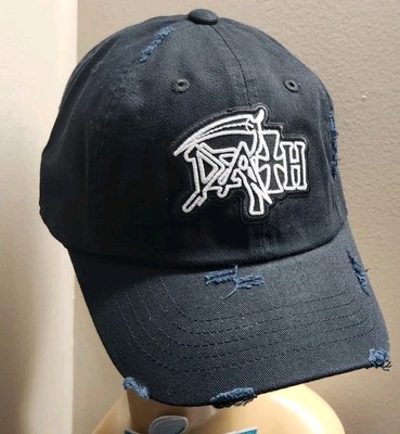 Death Metal Band Hat Unstructured Cotton Low Profile Distressed Look ...