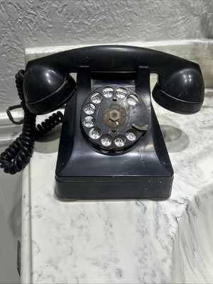 Vintage Western Electric Bell 302 Style Rotary Dial Black Telephone ...