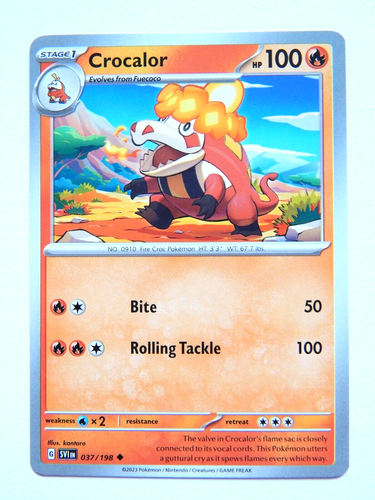Crocalor 037/198 NM Pokemon Card Scarlet & Violet SVI EN 2023 Fire ...