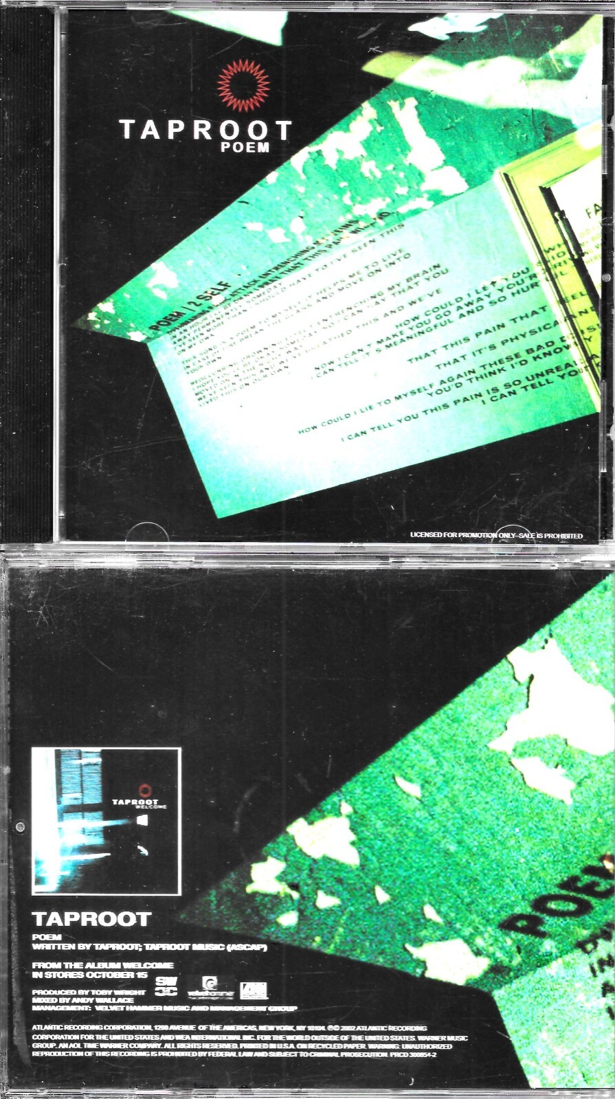 TAPROOT Poem rare promo CD single with PicCover | eBay