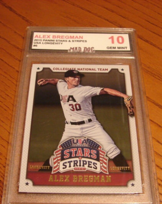 ALEX BREGMAN Rookie****2015 STAR STRIPE Gem 10****ASTROS***WORLD SERIES ...