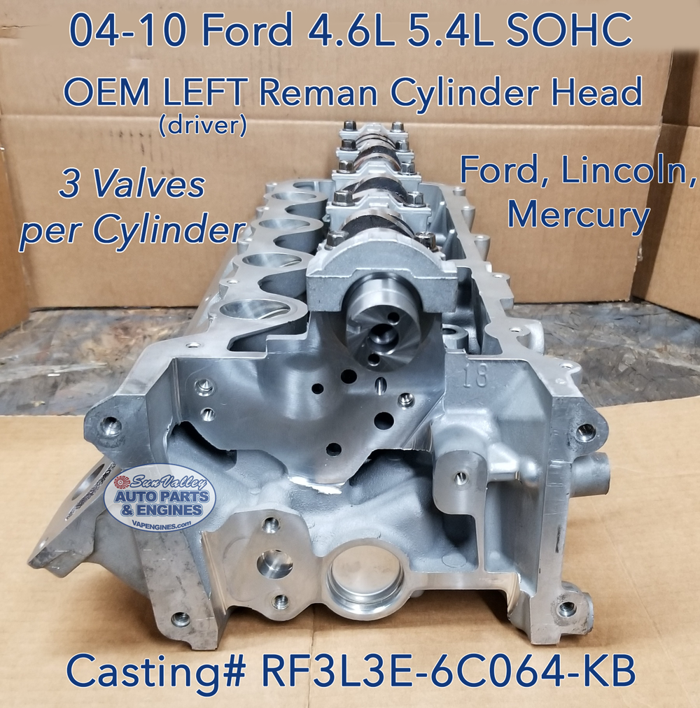2004-10 Ford Lincoln 4.6 5.4 3V SOHC LEFT Cylinder Head RF3L3E-6C064-KB ...