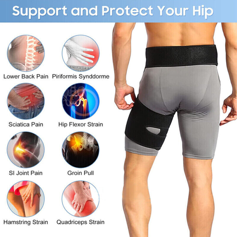 Hip Brace Compression Groin Support Wrap for Sciatica Pain Relief Thigh ...