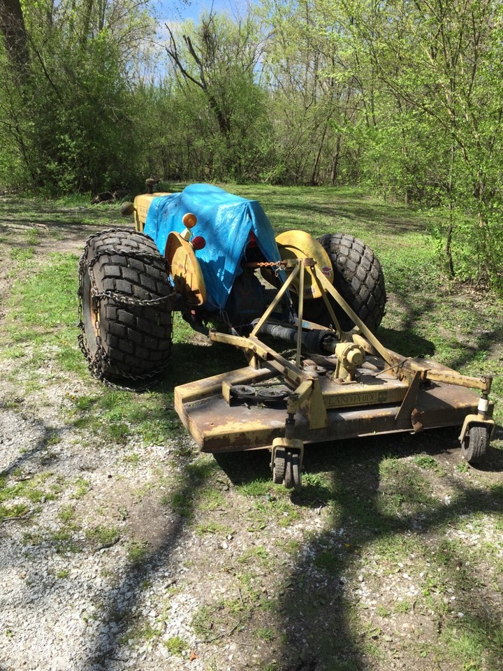 FORD 2110 LCG TRACTOR, 4 SPEED, GAS w/LANDPRIDE 72 IN MOWER AND GRADER ...