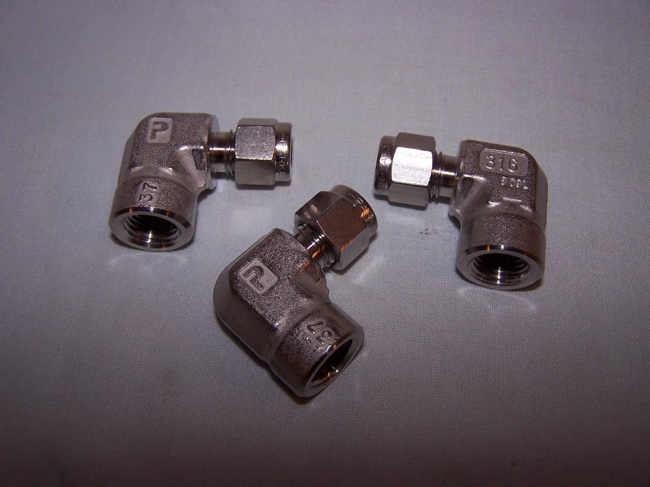 Parker 4FEL4N-316 1/4" /4" 90° Elbow Tube 316 Stainless SS-400-8-4 for ...