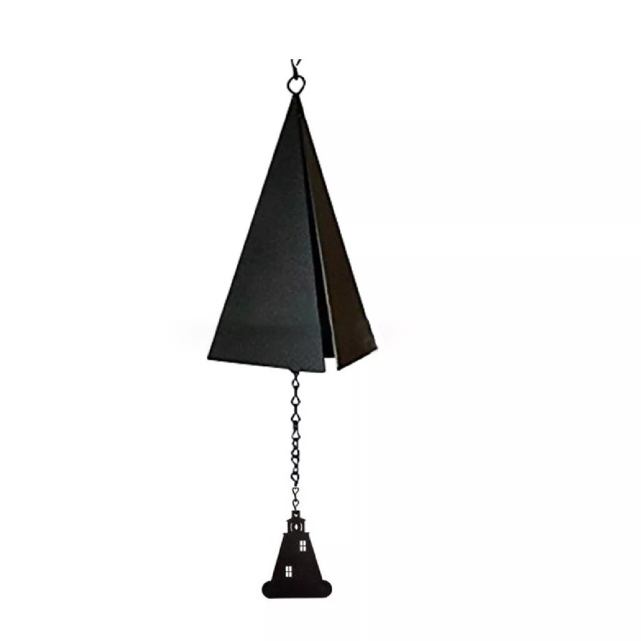 Th Halloween Iron Made Decoration Triangle Wind Chime Pendant1pcsblack ...