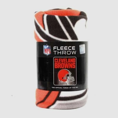 Cleveland Browns Soft Blanket Fleece Throw Gridiron Logo NWT NFL ...