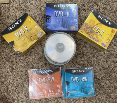 Sony CD-R High Speed Recordable Disc Lot DVD & CD-R Sealed Packs ...