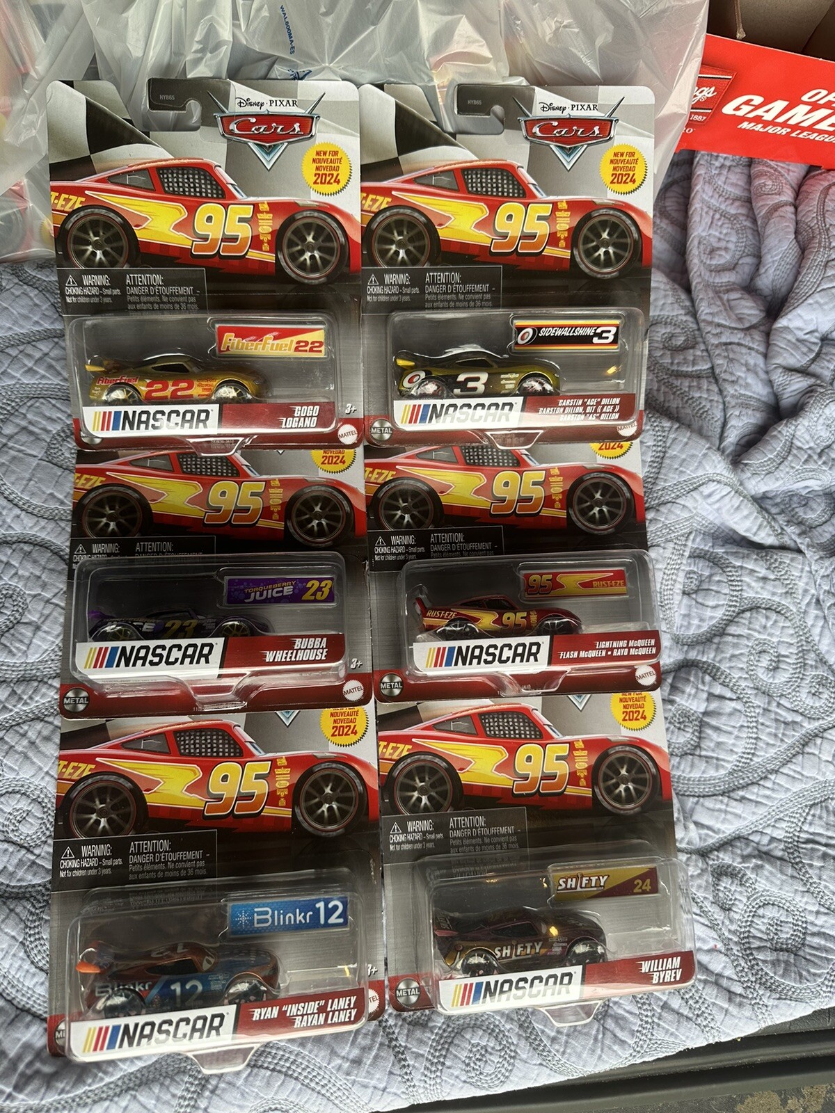 DISNEY PIXAR CARS 2024 NASCAR Complete Set 6 Byron Blaney Dillon Logano ...