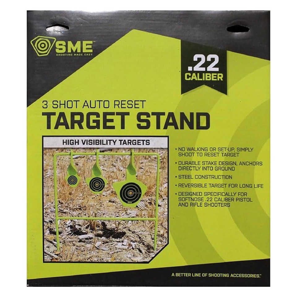 Steel Shooting Spinning Targets Auto Reset Stand Set Metal Pistol Rifle ...