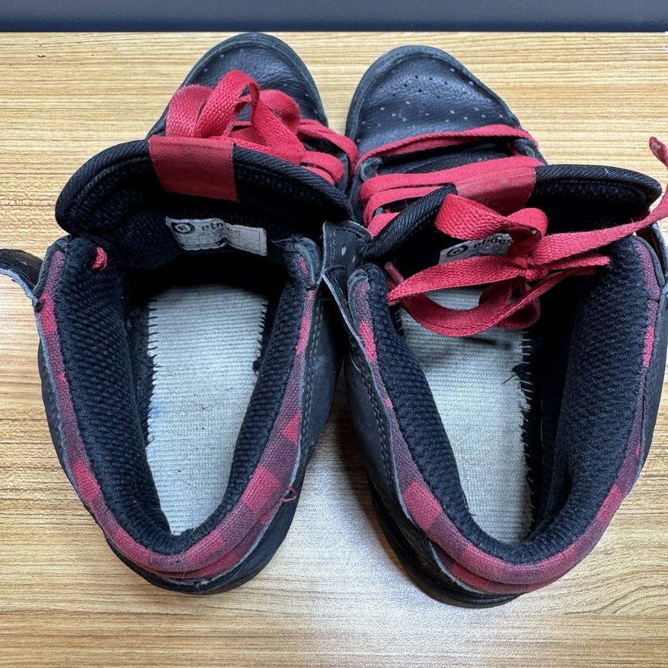 Vintage Etnies Shoes Men US 10.5 Chunky Skater Y2K Black Red Plaid ...