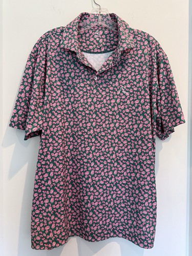 Rhoback Azalea Polo Sz L Masters Floral Preppy Golf | eBay