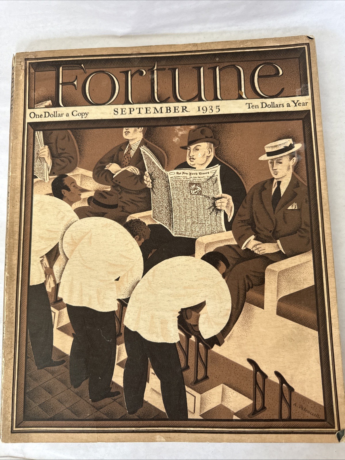 Vintage Fortune Magazine September 1935 Antonio Petrucelli Cover | eBay