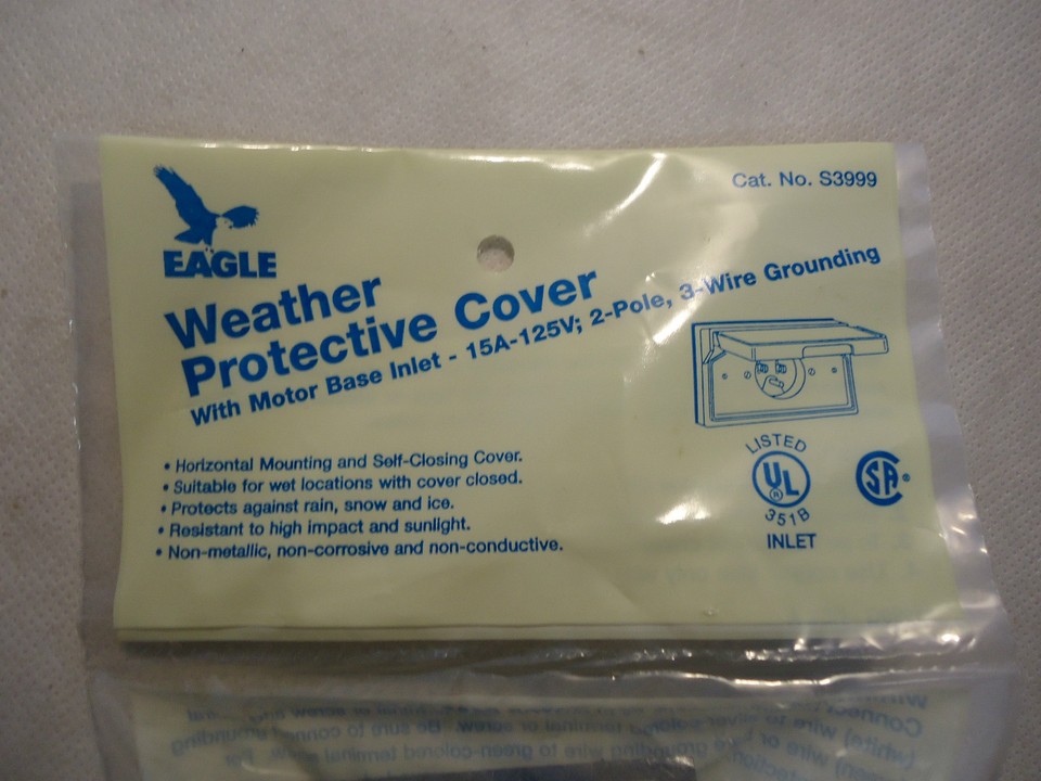 NEW FACTORY SEALED EAGLE S3999 WEATHER PROTECTIVE COVER 15 AMP 125V | eBay