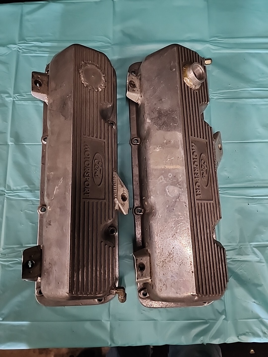 FORD MOTORSPORTS 351C C3 OILER VALVE COVERS Nhra Ihra Fox Body Mustang ...