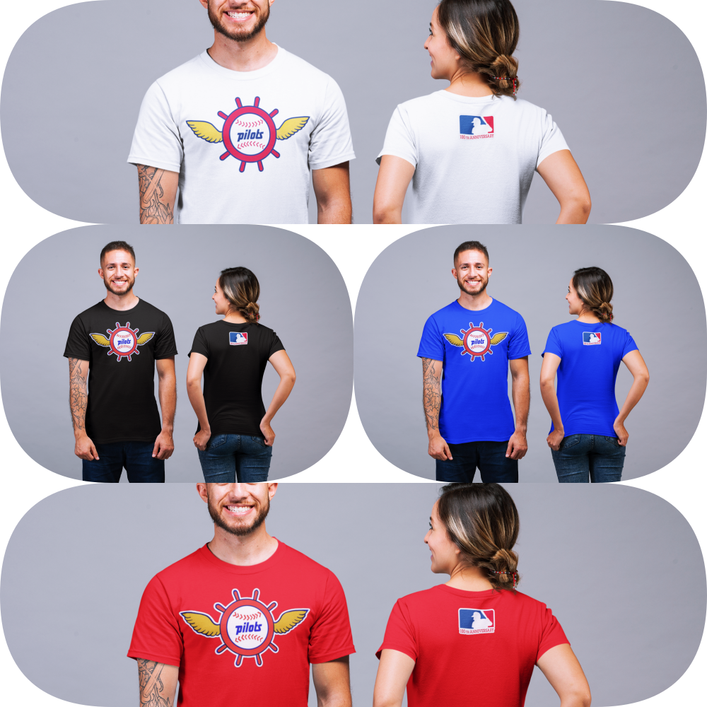 MLB Seattle Pilots 1969 Logo Printed T Shirt sz S mall to 3XL NEW NWOT ...