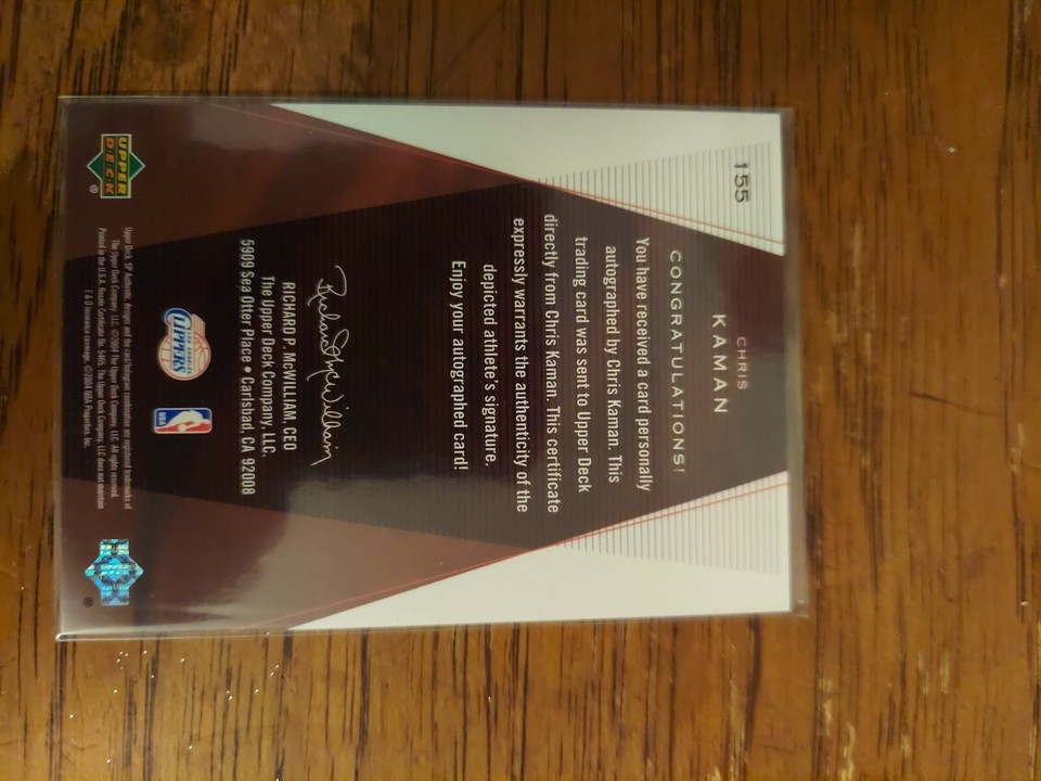 2003-04 sp authentic chris kaman rookie autograph 1104/1250 | eBay