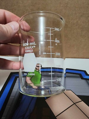 Kimble Kimax 600mL Lab Glass Griffin No. 14005 w/ Volume Measures ...