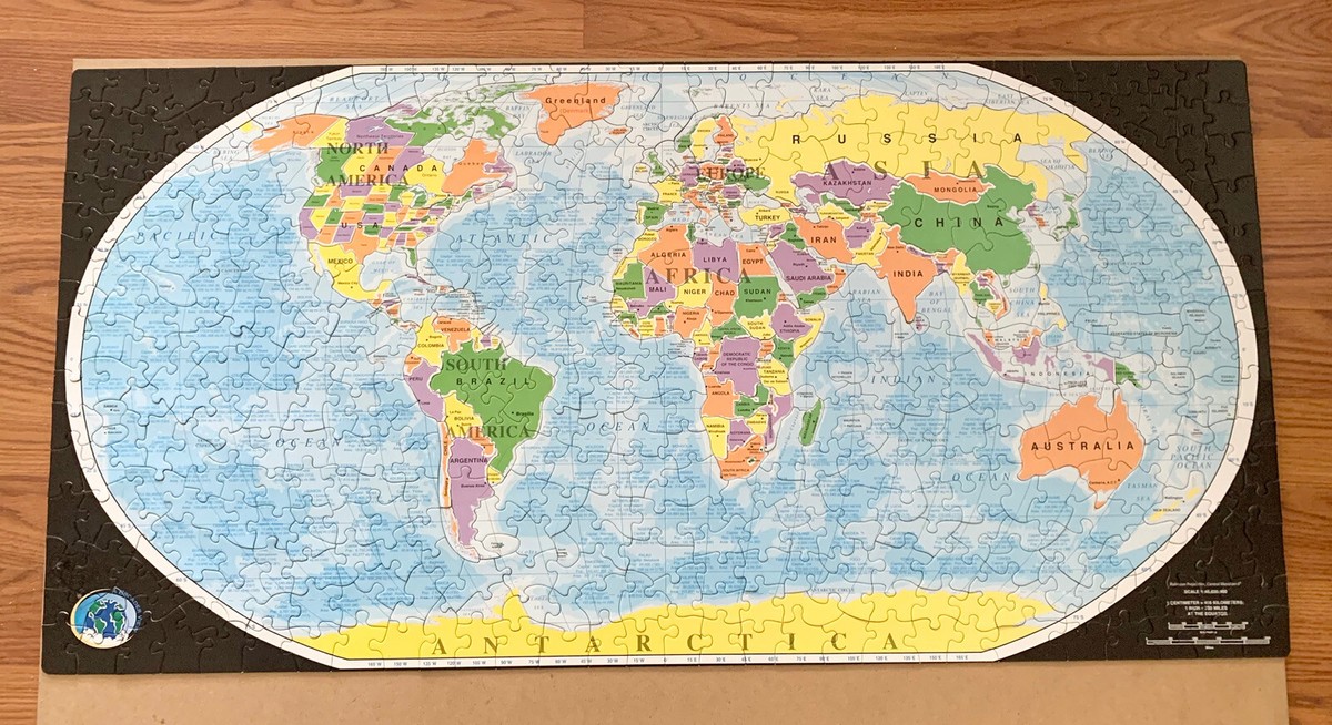 Country Shaped Pieces A Broader View Global Jigsaw Puzzle - 600 Piece ...